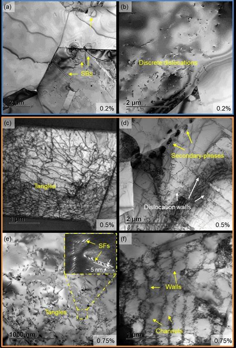 Typical Dislocation Structures Observed In Cocrfemnni Samples Tested At