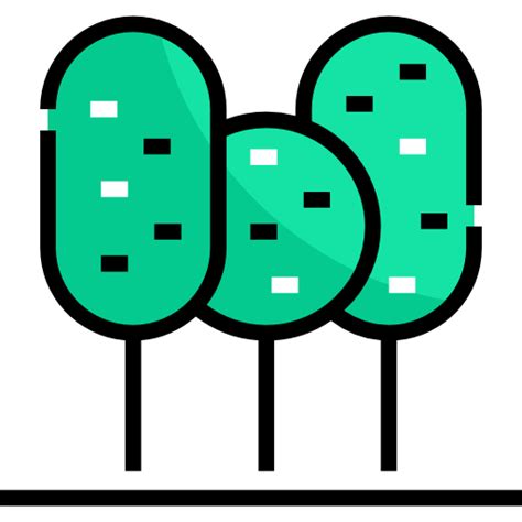 Forest Detailed Straight Lineal Color Icon