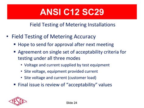 Ansi Standard And Recent Updates That Affect Metering Ppt