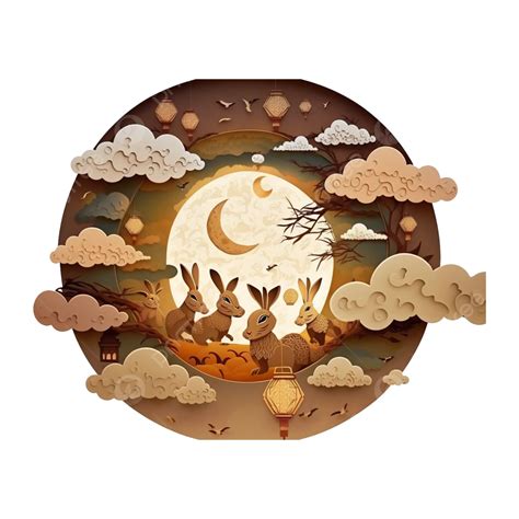 중추절 상서로운 구름 테두리 한가을 축제 샹윈 액자 Png 일러스트 및 Psd 이미지 무료 다운로드 Pngtree