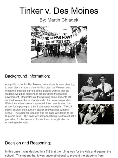 Tinker V Des Moines 1 Pdf United States Law United States Federal Law