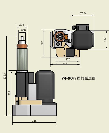 Cnc Drilling Tapping Machine Pneumatic Power Head Servo Motor Head