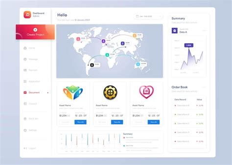 그래프 차트 및 다이어그램이 포함된 인포그래픽 대시보드 Uiux 디자인 프리미엄 벡터