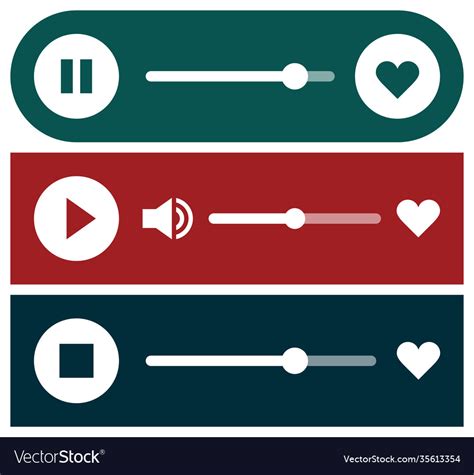 Radio Player Interface Royalty Free Vector Image