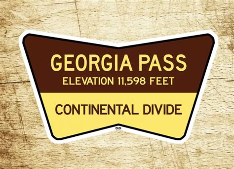 Georgia Pass Continental Divide Sticker Decal Colorado Phone Decal Water Bottle Stickers Car