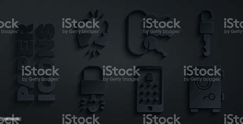 Set Mobile And Graphic Password Unlocked Key Key Broke Inside Of Padlock Safe Bunch Keys And