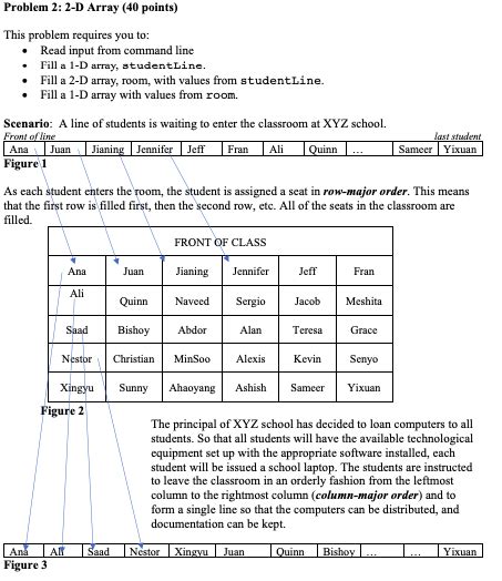 solved problem 2 2 d array 40 points this problem