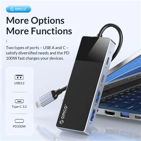 Orico Aluminum Alloy In Type C Multifunction Adapter Mc Orico Hk
