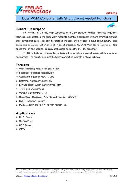 Dual Pwm Controller With Short Circuit Restart Function