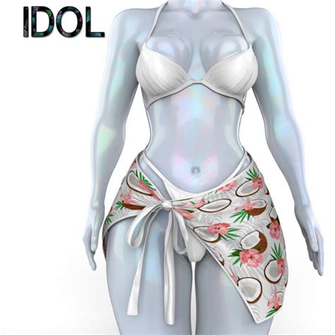 Second Life Marketplace Coconut Bikini With Sarong