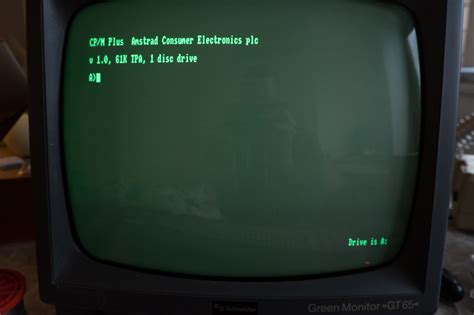 80 90s Computing — The Original Green Monitor Attached To Amstrad Cpc
