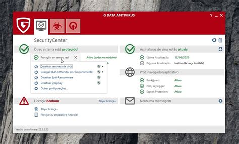 G Data Antivirus 2020 O Seu Windows Está Protegido