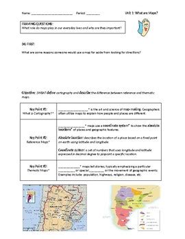 Thematic Vs Reference Map By Monica Hicks Teachers Pay Teachers