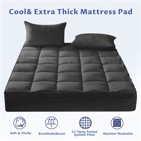 Justlet Extra Thick California King Mattress Topper Cooling Mattress