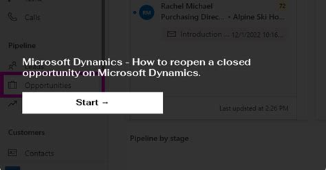 Microsoft Dynamics How To Reopen A Closed Opportunity On Microsoft Dynamics