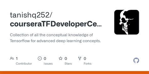 GitHub Tanishq CourseraTFDeveloperCertification Collection Of All The Conceptual Knowledge