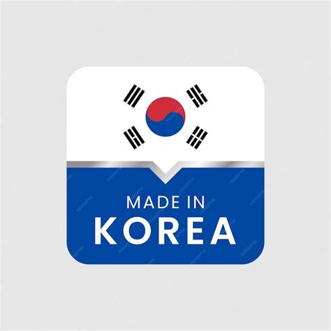 Premium Vector Made In Korea Label For Logo Design Seal Tag Badge