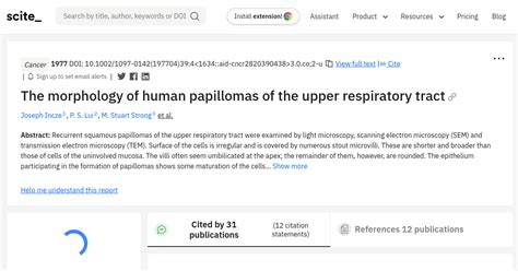 The Morphology Of Human Papillomas Of The Upper Respiratory Tract