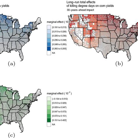 Long Run Total Effects On Corn Yields A Growing Degree Days B Killing