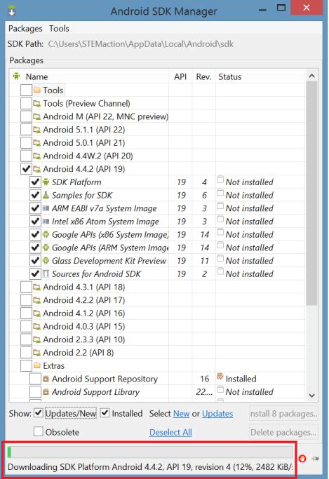 Android Sdk Packages I Need Not Showing Up Stack Overflow