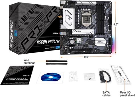 ASRock B560M PRO4/AC LGA 1200 Micro ATX Intel Motherboard - Newegg.com