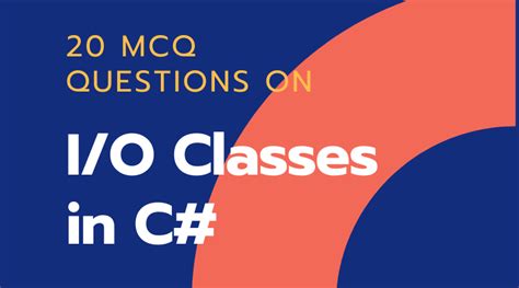 20 Most Important Mcq Questions On Io Classes In C Infotechsite