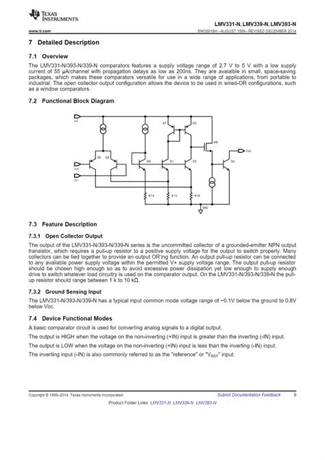 LMV393MX Analog Comparators Dual General Purpose Low Voltage Tiny Pack Comparator At 40