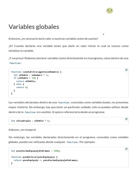 10 Programación Imperativa Variables Y Procedimientos Variables