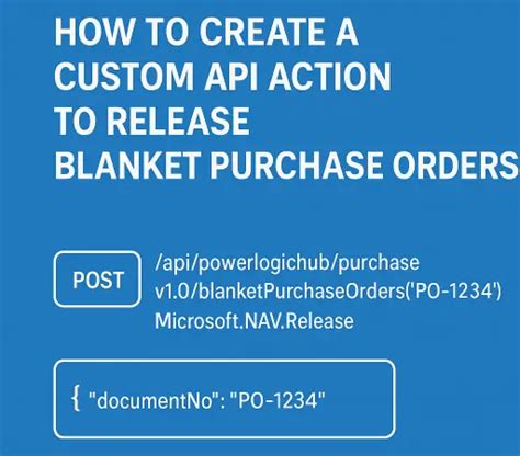 Automate Blanket Purchase Order Releases In Business Central With