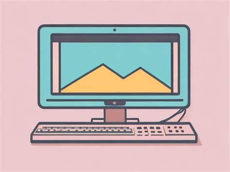 Premium Photo Connected Computing Continuous Thin Line Computer Vector Illustration