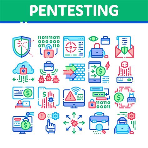 Premium Vector Pentesting Software Collection Icons Set Vector Premium Vector Pentesting Software Collection Icons Set Vector