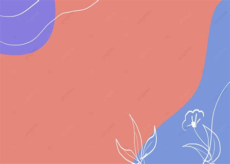 Simple Line Clean Background Simple Blue Plant Background Image For