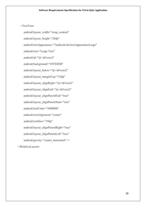 Quiz App Android Documentation