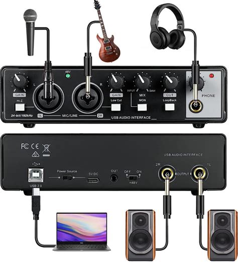 Ebxya 2x2 Usb Audio Interface For Recording Streaming And Podcasting Ebxya