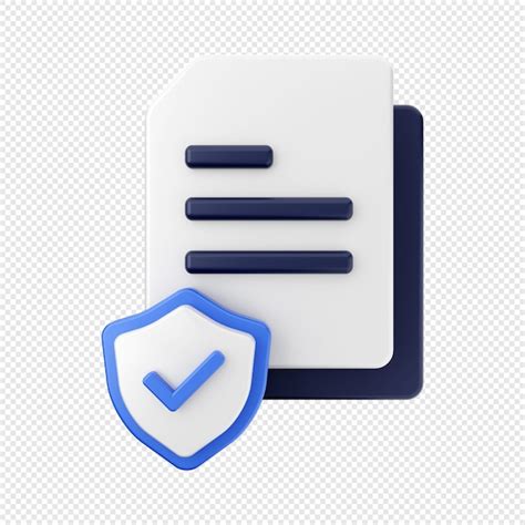 Premium Psd 3d Document And File Shield Data Protection