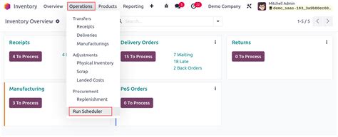Run Scheduler In Odoo 17 Inventory Odoo V17 Enterprise Edition Book