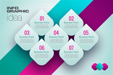 7단계 세그먼트가 있는 비즈니스 프로세스 차트 인포그래픽 0명에 대한 스톡 벡터 아트 및 기타 이미지 0명 3차원 형태 7 Istock