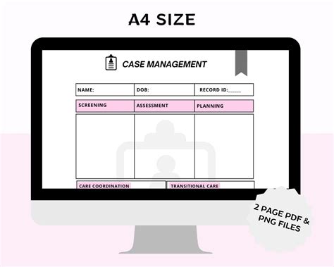 Case Management Template Progress Notes Case Manager Etsy
