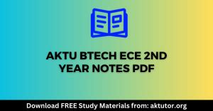 AKTU BTech ECE Nd Year Notes PDF Download AKTutor