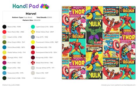Marvel Fuse Bead Pattern Kandi Pad Kandi Patterns Fuse Bead