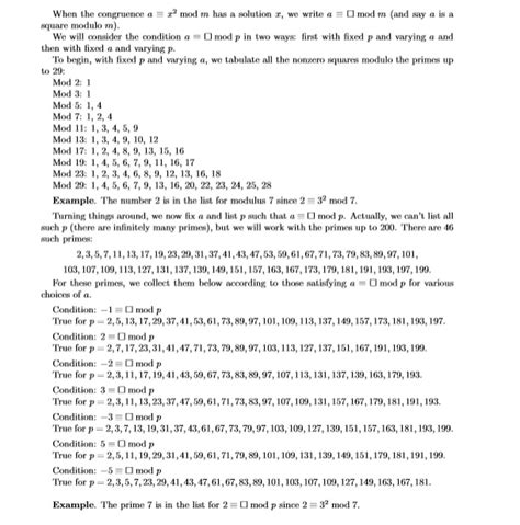 Square Modulo Sheet Chegg Com