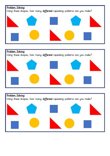 Repeating Patterns Using 2 D Shapes Spring Block 3 Year 2 Teaching Resources