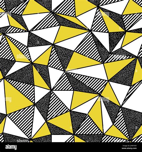 Geometric Seamless Pattern In Retro Style Vintage Background Low Poly