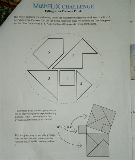 Solved Mathflix Challenge Pythagorean Theorem Puzzle This Pazzle Can