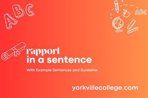 How To Use Rapport In A Sentence Easy Examples