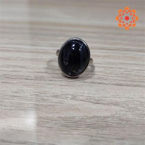 Natural And Certified Black Onyx Ring Shraddha Shree Gems