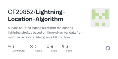Github Cf20852lightning Location Algorithm A Least Squares Based Algorithm For Locating