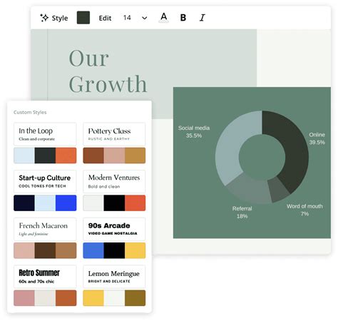 Membuat Grafik Bagan Donat Online Canva