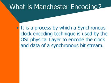 Manchester Encoding Ppt Computing Technology And Computing