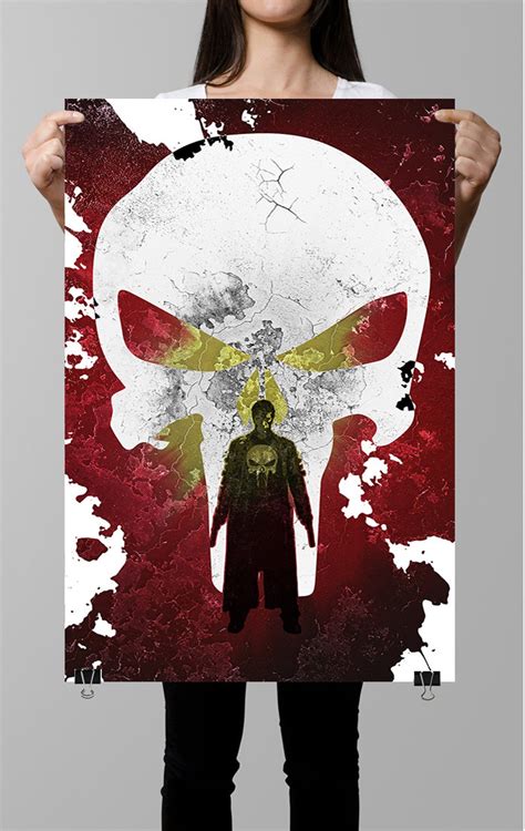 Frank Castle Punisher Wall Art Comics Marvel Universe Etsy